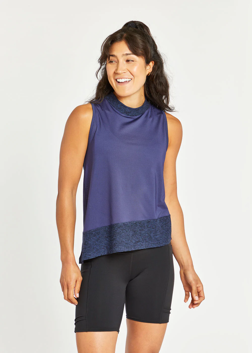 גופיית ריצה צווארון גבוה Oiselle, Lux High - זזה ספורט